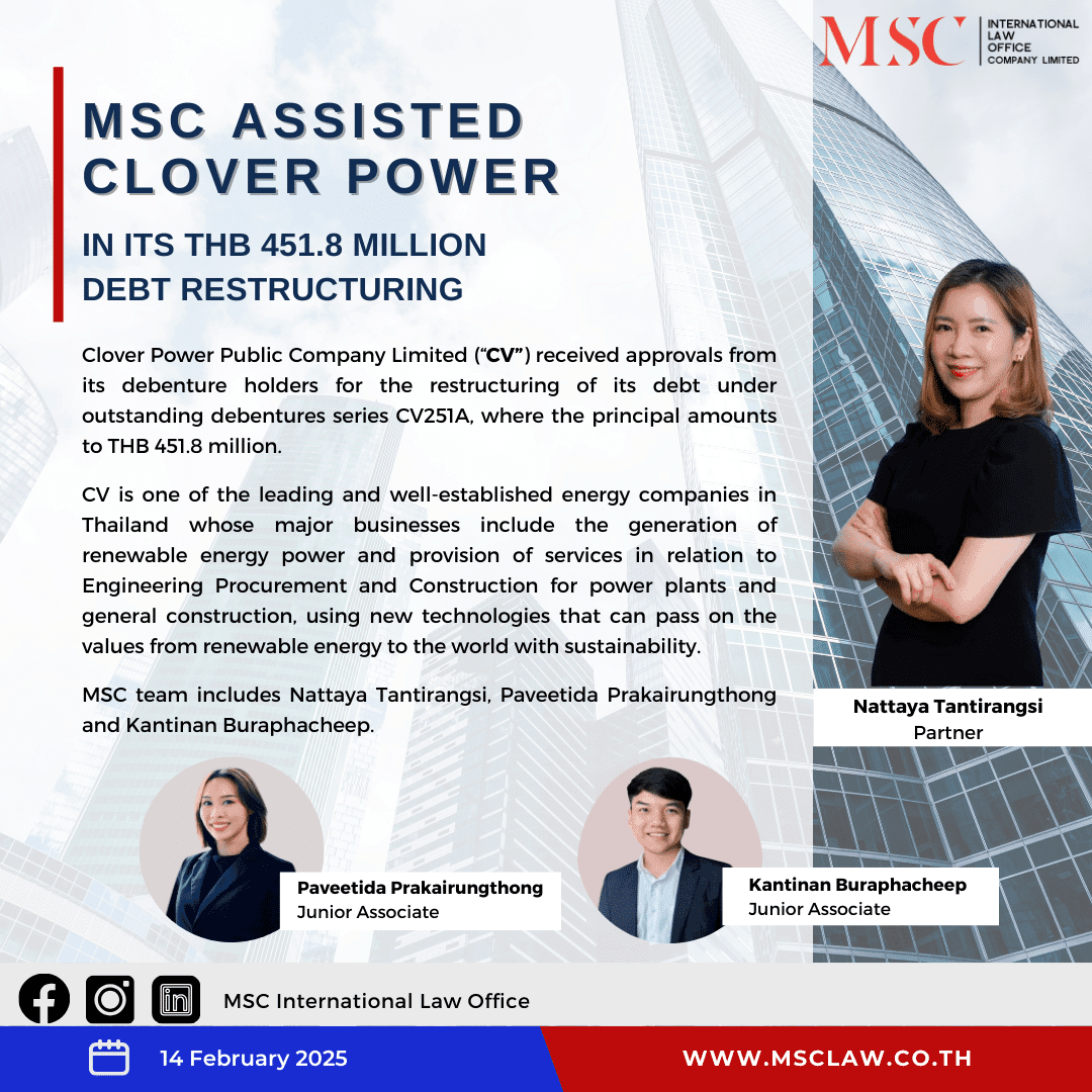 MSC advised CV - Debt Restructuring - MSC International Law Office